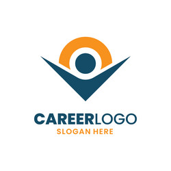 Career step logo template design leadership Vector Image