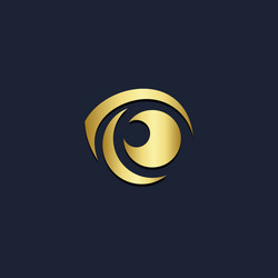 Eye gold logo Royalty Free Vector Image - VectorStock