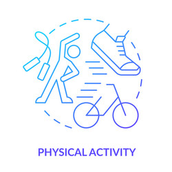 Physical activity concept icon Royalty Free Vector Image