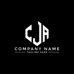 Cja letter logo design in six style polygon Vector Image