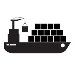 Airboat icon on white background sign Royalty Free Vector