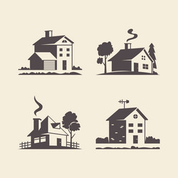 Hand drawn house silhouette Royalty Free Vector Image