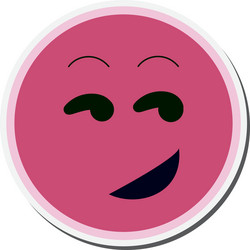 Flirting emoticon icon Royalty Free Vector Image