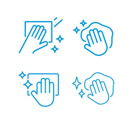 Hand clean icon set Royalty Free Vector Image - VectorStock