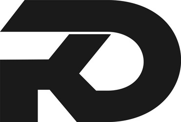 Letter kd simple curves geometric line logo Vector Image