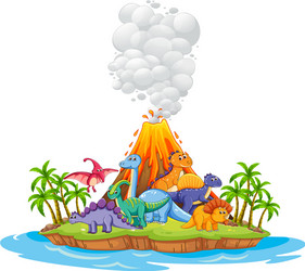 Dinosaur swimming in the ocean Royalty Free Vector Image