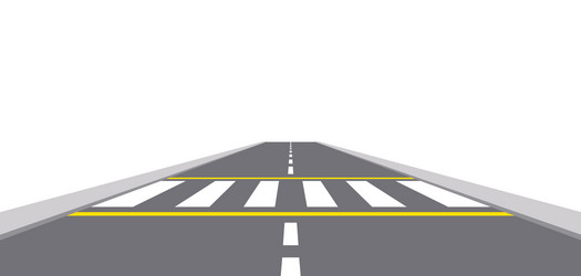 Zebra crossing traffic sign on white background Vector Image