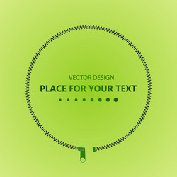 Zipper buttoned poster Royalty Free Vector Image