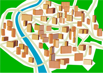 Abstract city map Royalty Free Vector Image - VectorStock