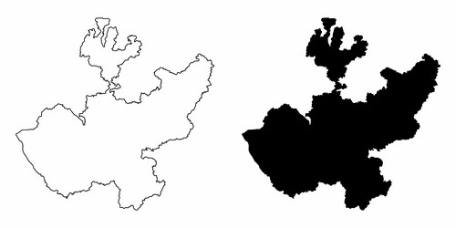 Jalisco administrative map Royalty Free Vector Image