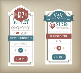 Price table Royalty Free Vector Image - VectorStock