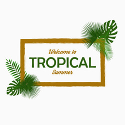 Aloha hawaii card design with tropical palm leaves