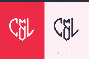 Premium cl logo monogram with gold circle frame Vector Image