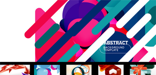 Modern minimalist techno abstract backgrounds set Vector Image