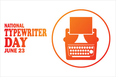 Typewriter Day World Vector Images (95)
