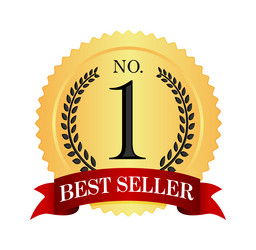 Golden medal with best text Royalty Free Vector Image