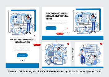 People provide and update personal information Vector Image