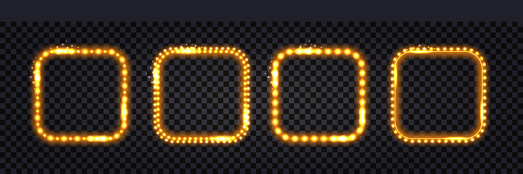 Golden luxury frame with glowing sparkles Vector Image