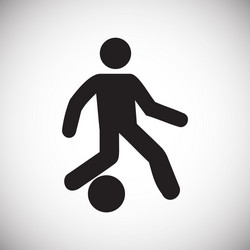 Soccer player icon on white background for graphic