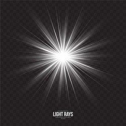 Abstract gleaming light rays background Royalty Free Vector