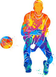 Basketball Splash Silhouette Royalty Free Vector Image