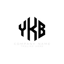 Ykb letter logo design with polygon shape Vector Image