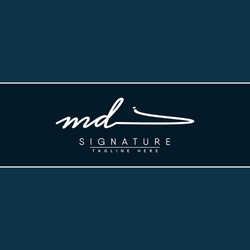 Md handwritten signature logo - logo template Vector Image