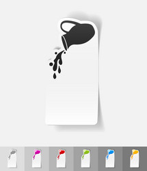 Realistic design element jug with milk Royalty Free Vector