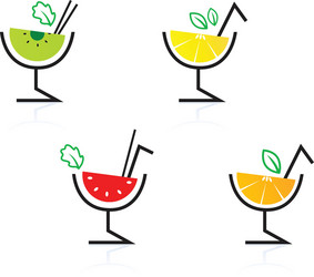 Margarita retro cocktail Royalty Free Vector Image