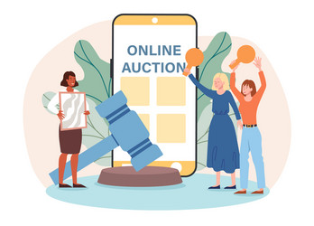 Auction pictures concept Royalty Free Vector Image