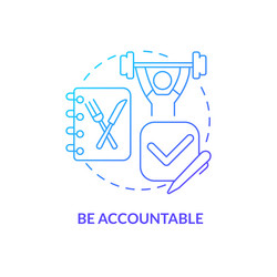 Be accountable concept icon Royalty Free Vector Image