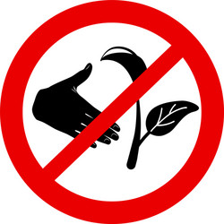 Sign water drops forbidden do not wet logo Vector Image