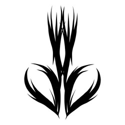 Sharp and half symbol swirl Royalty Free Vector Image