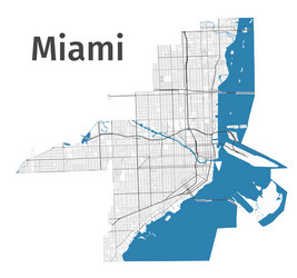 Miami Map Vector Images (over 640)