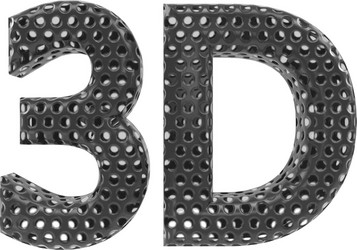 Glossy black 3d logo isolated on white background Vector Image