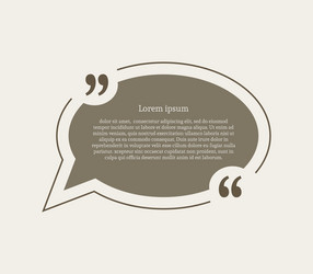 Quotation mark speech bubble Royalty Free Vector Image