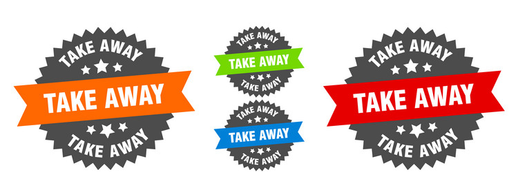 Take away stamp Royalty Free Vector Image - VectorStock