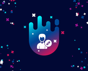 Edit user icon male profile sign Royalty Free Vector Image