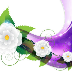 Abstract flower background template with empty Vector Image