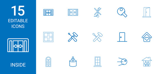 Inside icons Royalty Free Vector Image - VectorStock