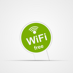 Free wi-fi label Royalty Free Vector Image - VectorStock