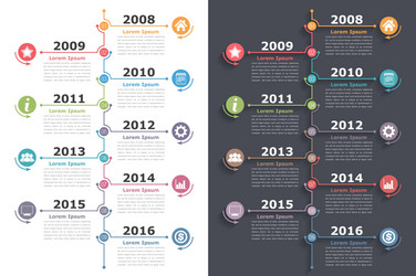Business tree timeline infographics Royalty Free Vector