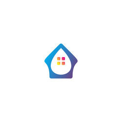 Home plus logo design Royalty Free Vector Image
