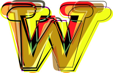 Abstract hand drawn letter f Royalty Free Vector Image