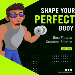 Banner design of build best body Royalty Free Vector Image