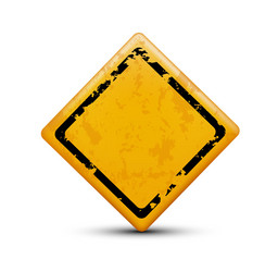 Metal warning sign Royalty Free Vector Image - VectorStock