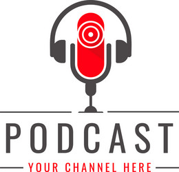 Islamic podcast logo design template Royalty Free Vector