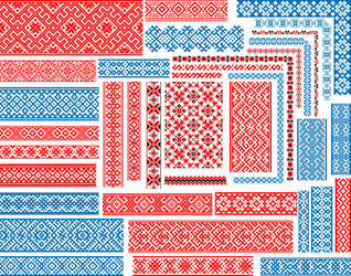 Seamless ethnic and vintage embroidery patterns Vector Image