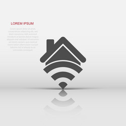 Smart home icon in flat style house control Vector Image