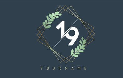 Colorful creative number 19 1 9 logo with leading Vector Image